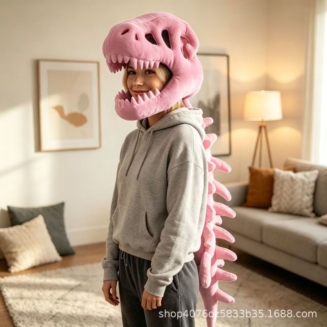 Игровая декор для_costume - Динозавровский скелет, wearable подушка
