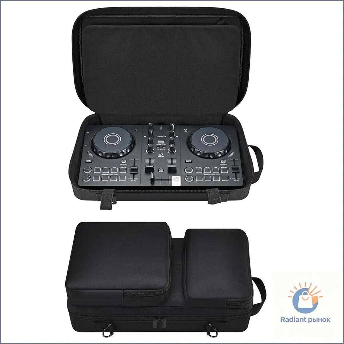 Чехол для DJ-контроллера DDJ-FLX 2, DDJ-200, DDJ-WeGO4, Inpulse 200 с наполнителем, противоударный, с ремнём