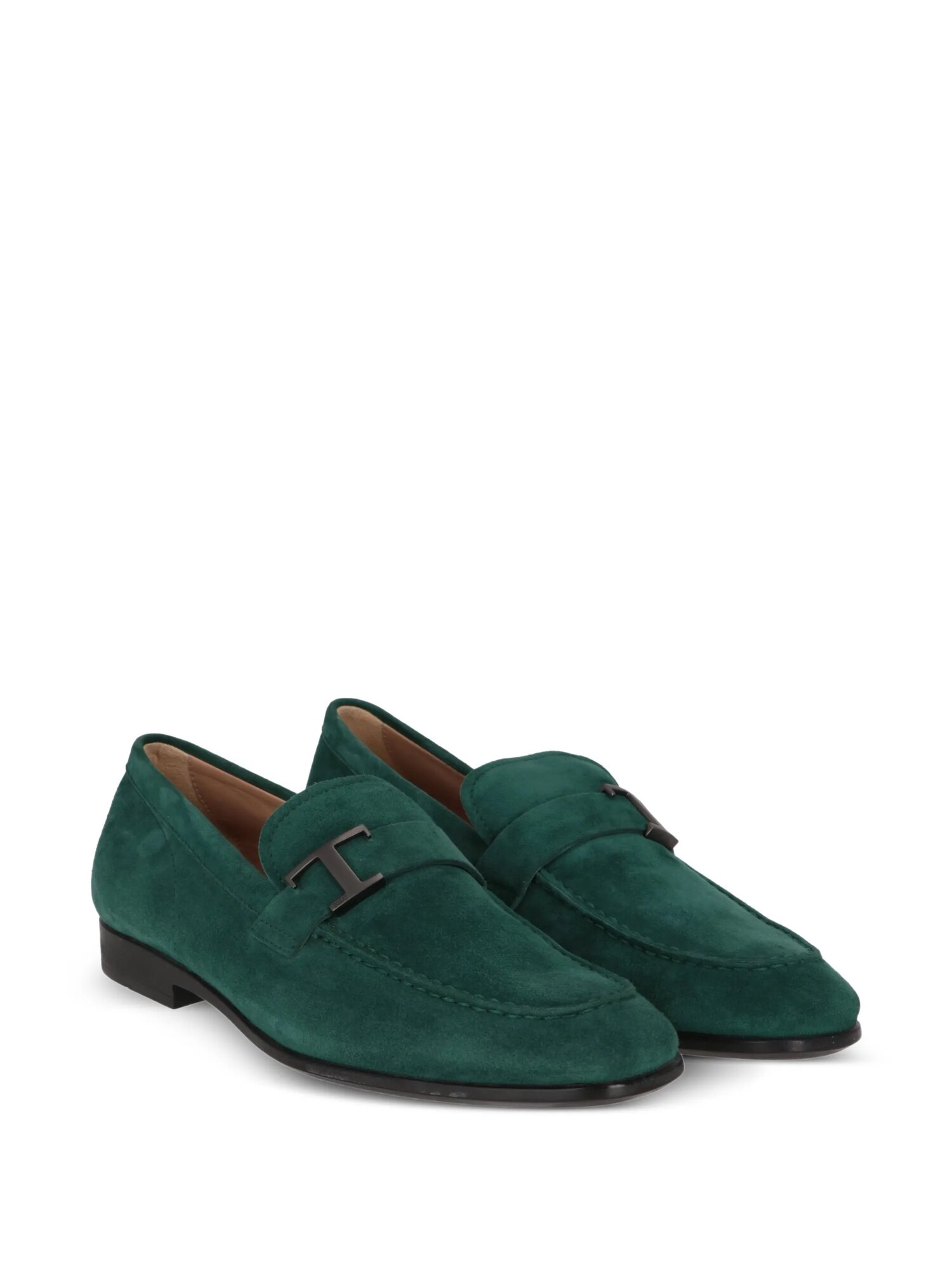 Лоферы Tod's T Timeless suede loafers, размер 7.5, green — фото 1