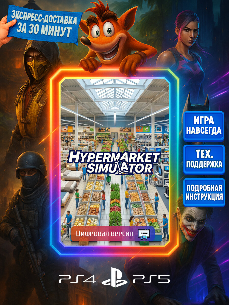 Hypermarket Simulator: Supermarket reimagined PS4/PS5 | Моментальная доставка | Английский язык | Симуляторы