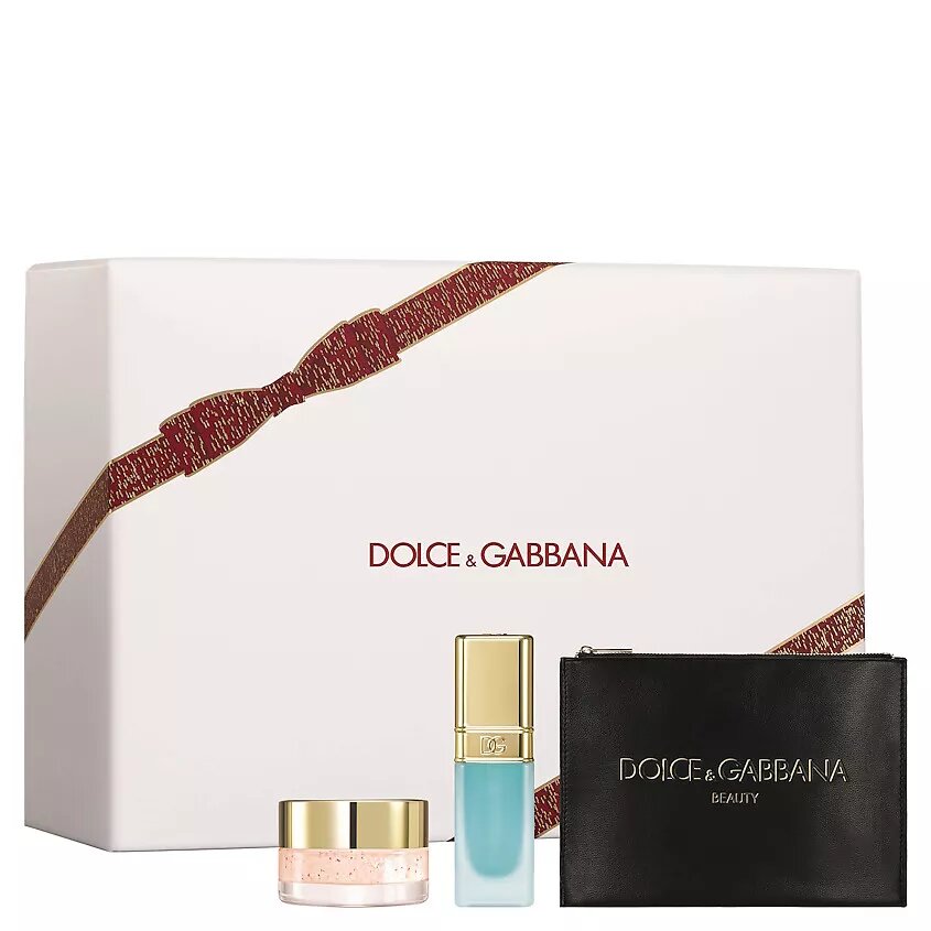 Dolce&Gabbana Fresh Lips Gift Set Подарочный набор для губ: скраб, масло и косметичка, 9g + 7ml