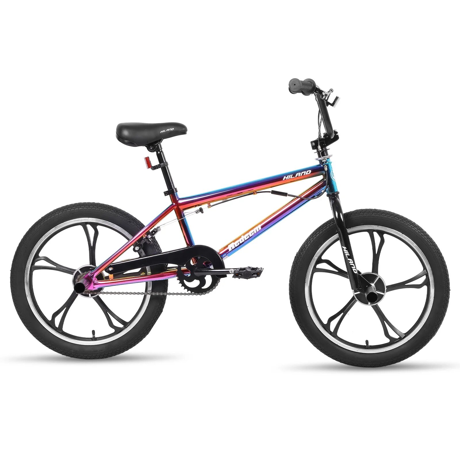Горный велосипед BMX Hiland 20 дюймов для мальчиков и девочек в возрасте 5-12 лет, 360-градусный ротор для фристайла, 4 пегса, одноступенчатый детский велосипед BMX