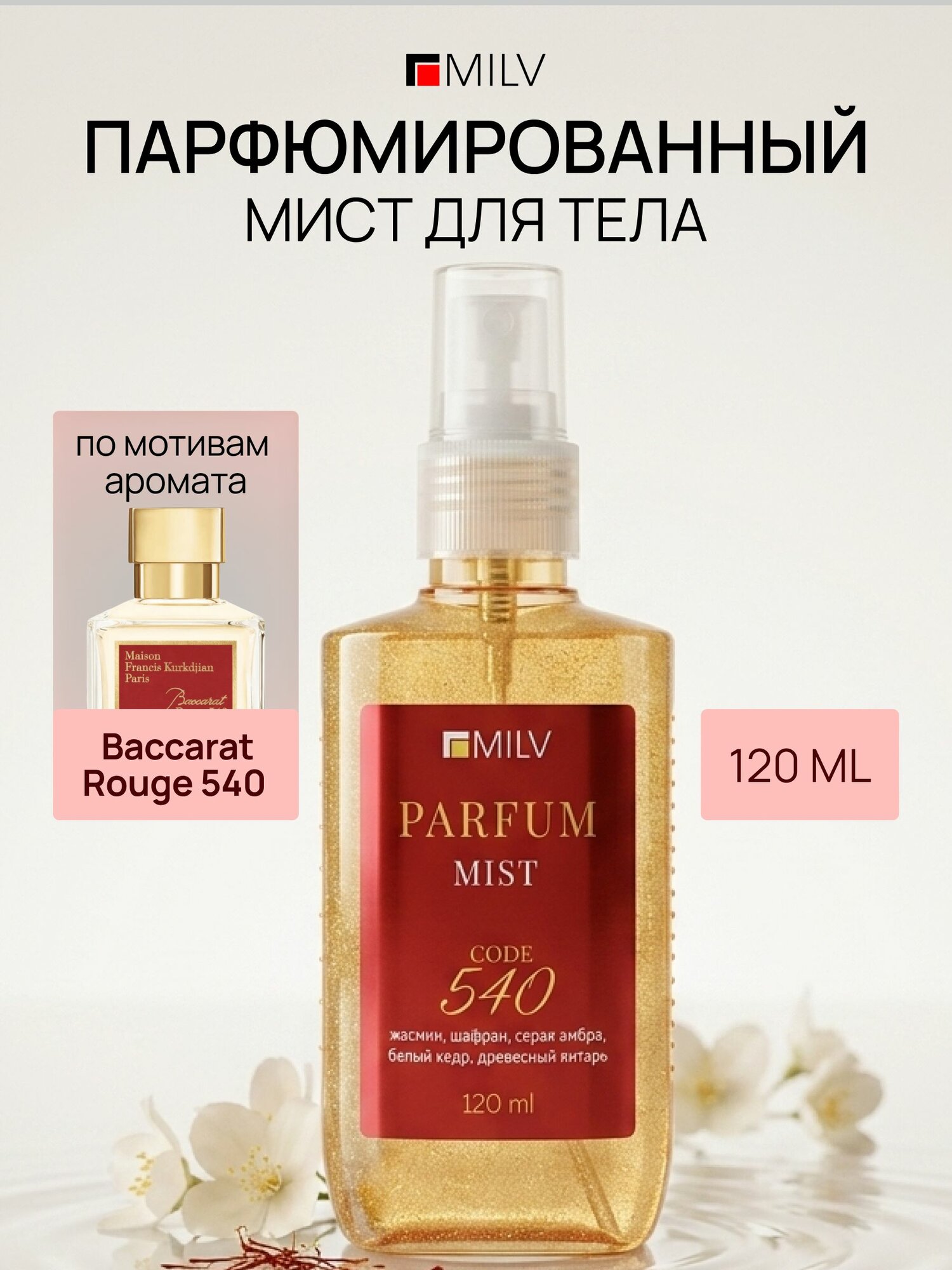 MILV Парфюмированный мист для тела "СODE 540". 120 мл
