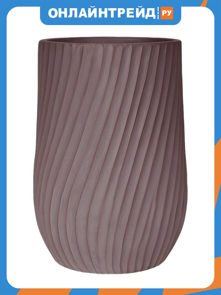 Кашпо Велюр Высокое Idealist Lite VEL35-BRN, кофе, Д35 В55 см Idealist