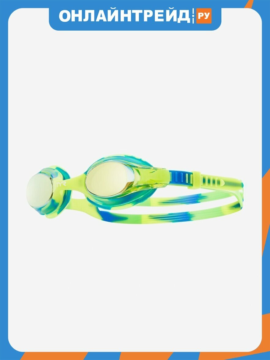 Очки для плавания детские Tyr Swimple Tie Dye Mirrored 298, лайм