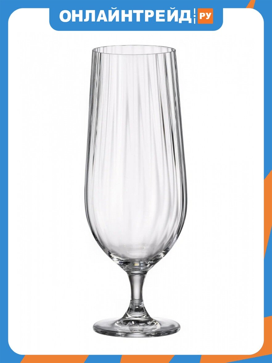 Набор бокалов для пива Crystal Bohemia "COLUMBA OPTIC", 470 мл. (набор 6 шт.)