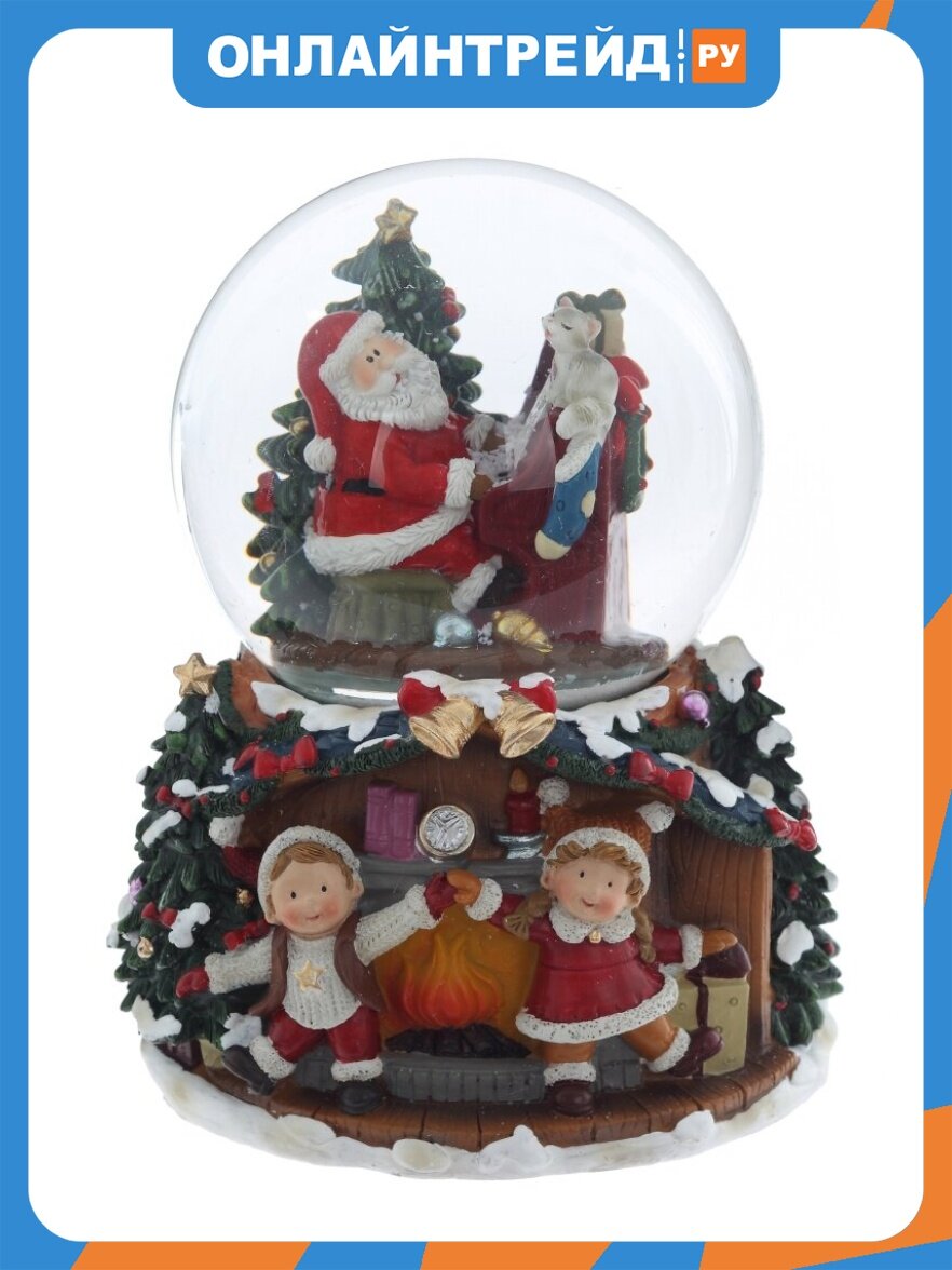 Фигурка декоративная Remeco Collection "Дед Мороз " шар, D9.5 см, 12х12х16 см