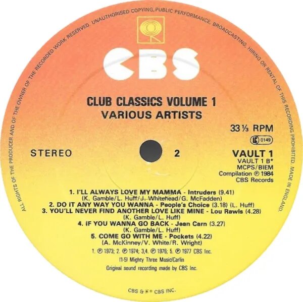 Various - Club Classics Volume 1 EX- — фото 1