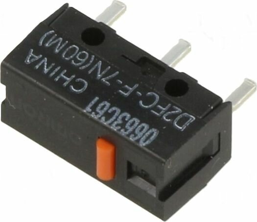 OMRON D2FC-F-7N(60M)(STD) Микропереключатель SNAP ACTION, 0.001A/6VDC, без рычага, SPST-NO, 1шт