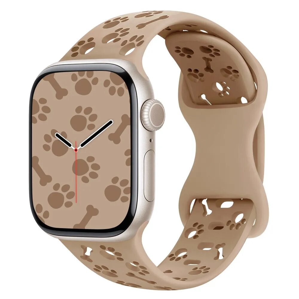 Силиконовый ремешок 38мм 40мм 41мм подходит для серий 1-9 / SE, Apple Watch Series 10 (42мм), браслета с рисунком собачьих когтей.