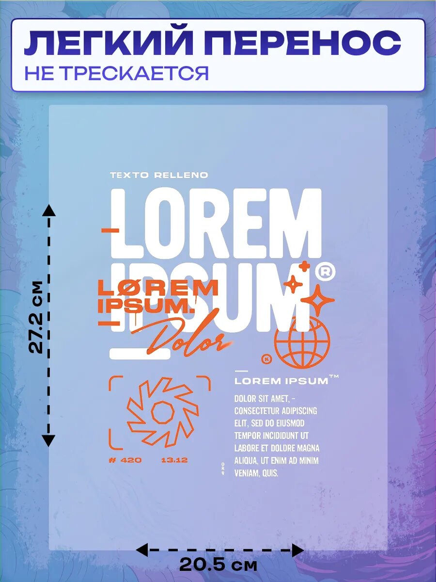 Термонаклейка lorem ipsum — фото 1