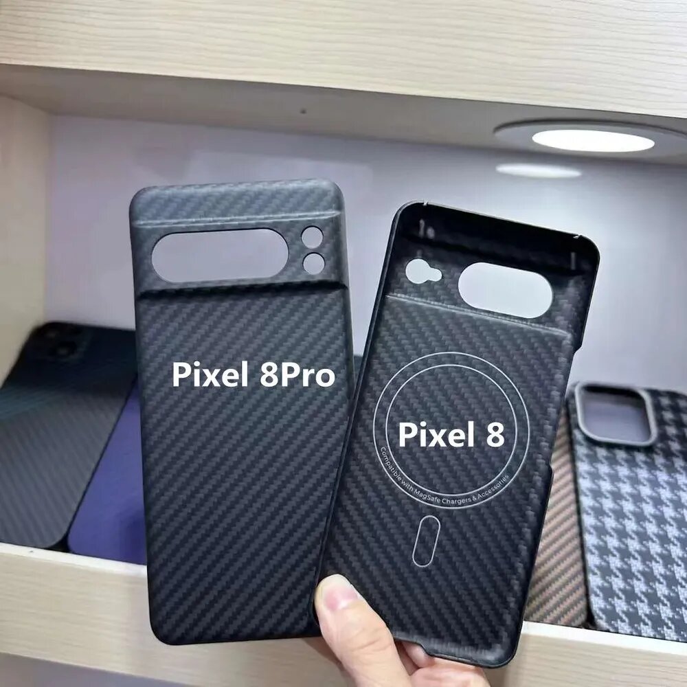 Кевларовый чехол Google Pixel 8 Pro, чехол из углеродного волокна, Ультратонкий защитный чехол из настоящего углеродного волокна для Google