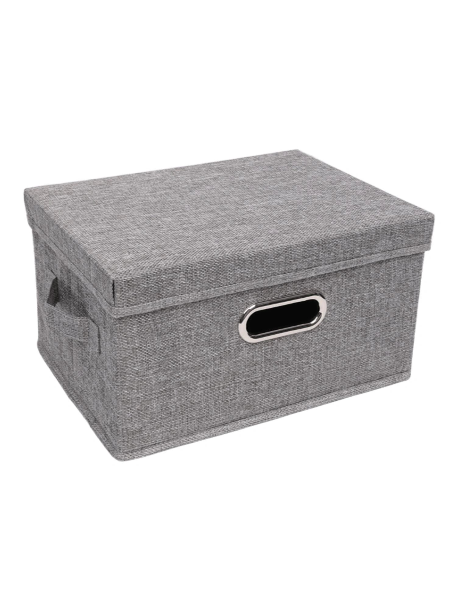 Коробка для хранения вещей тканевая Ridberg 32 х 24 х 18 см (Grey)