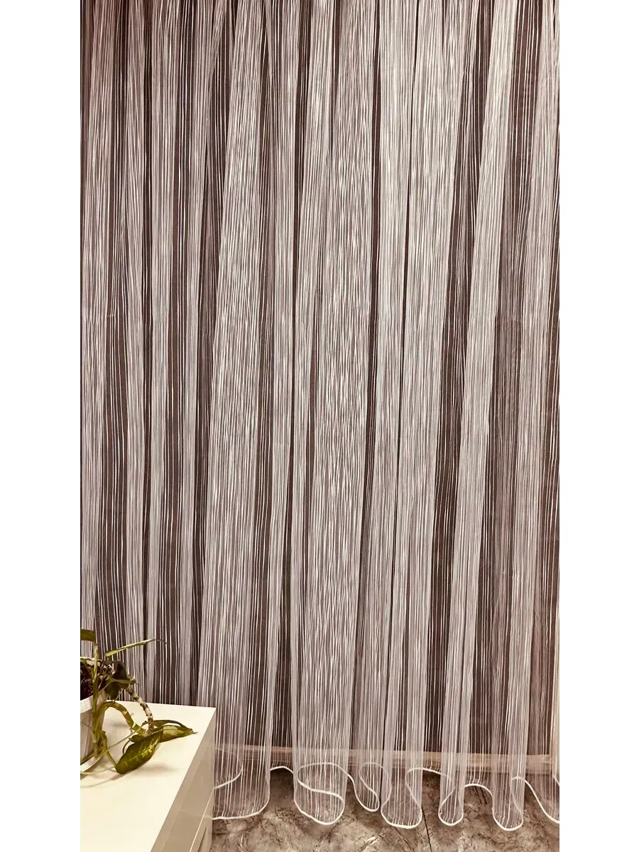 Готовый тюль на шторной ленте,300*240