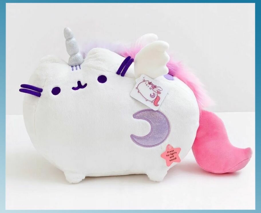 Мягкая игрушка Кот Пушин Единорог "PUSHEEN THE CAT" (белый)