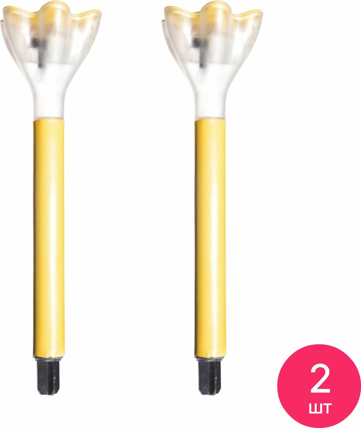 Уличный светильник Uniel / Юниэль USL-C-419/PT305 Yellow crocus грунтовый с встроенным аккумулятором и солнечной панелью, 305x60х60мм, голубой, IP44, 10624 / садовое освещение (комплект из 2 шт)