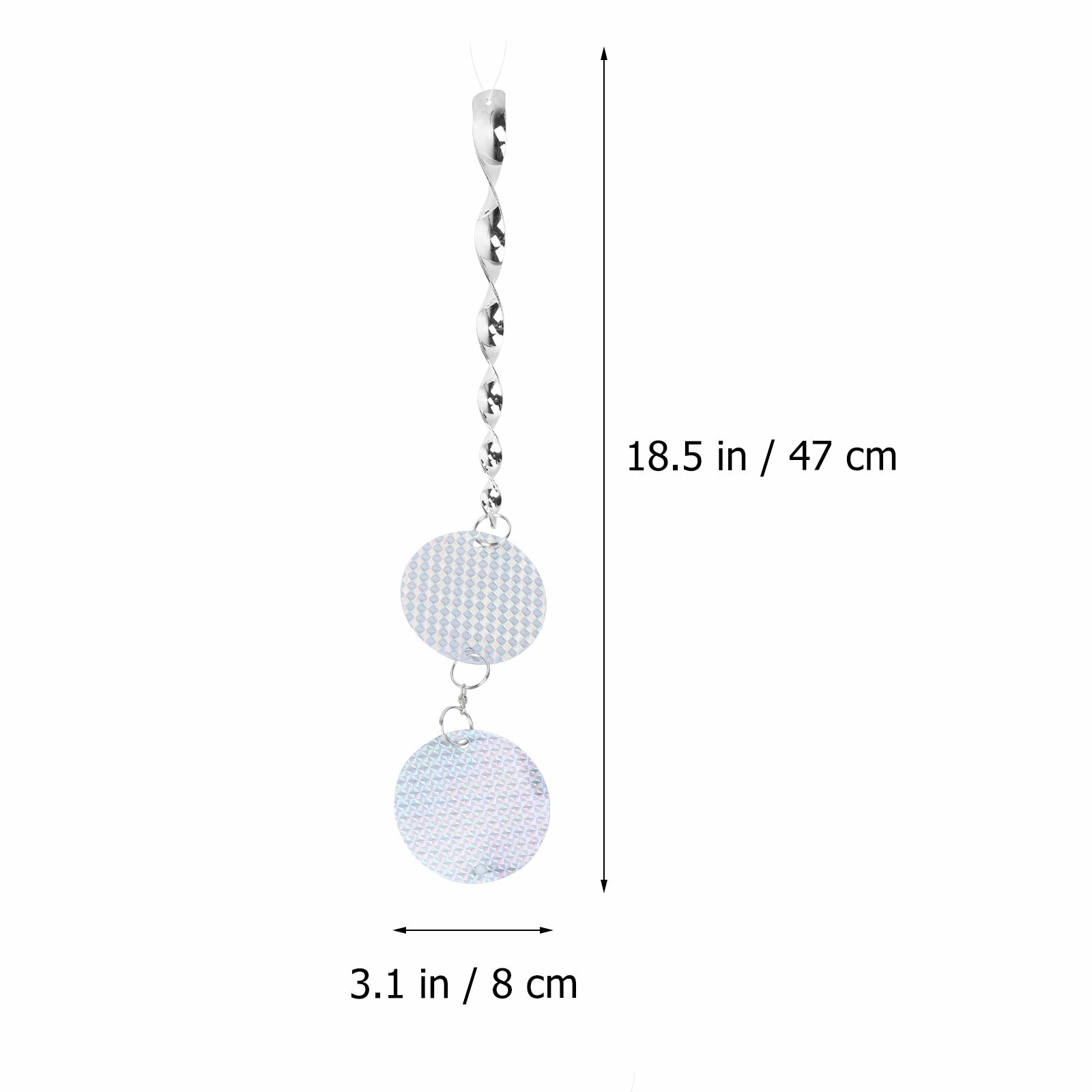 2 Шт Практичный Отпугиватель Птиц Садовый Инструмент Серебристый 47x8cm