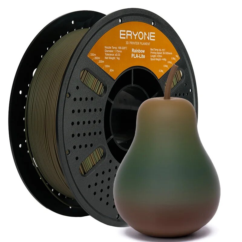 ERYONE PLA Lite Rainbow 1.75 мм 1кг Зеленый, Camouflage