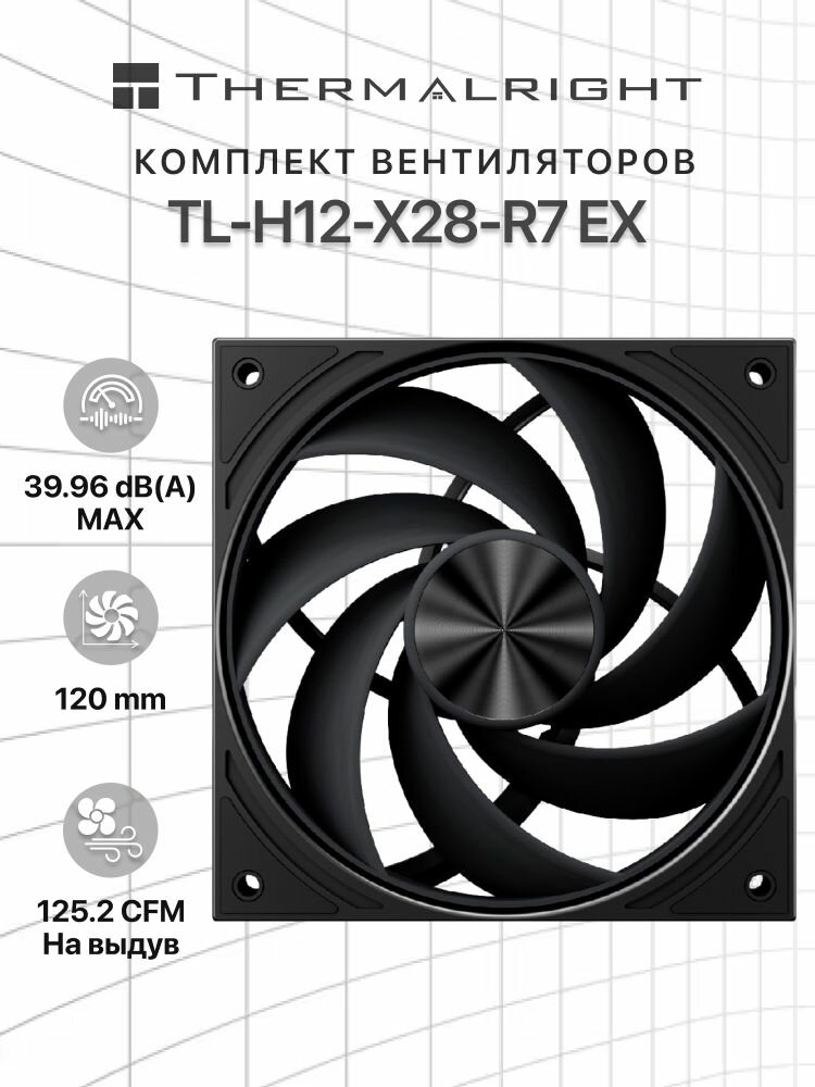 Вентилятор для корпуса Thermalright TL-H12-X28-R7 EX / 120mm PWM / TRTLH12X28R7EX