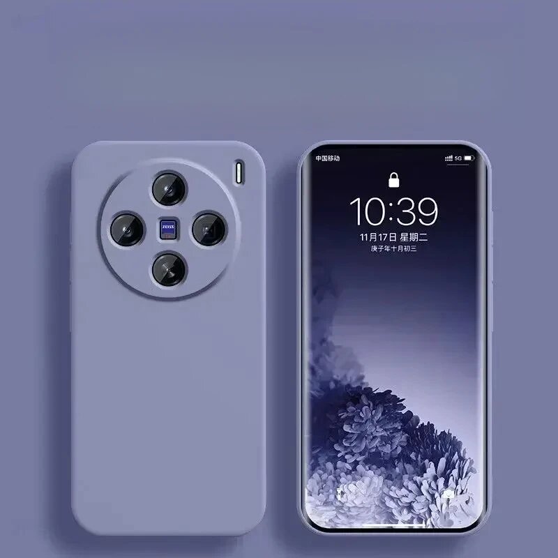 Чехол Vivo X200 X200Pro из жидкого силикона, серый