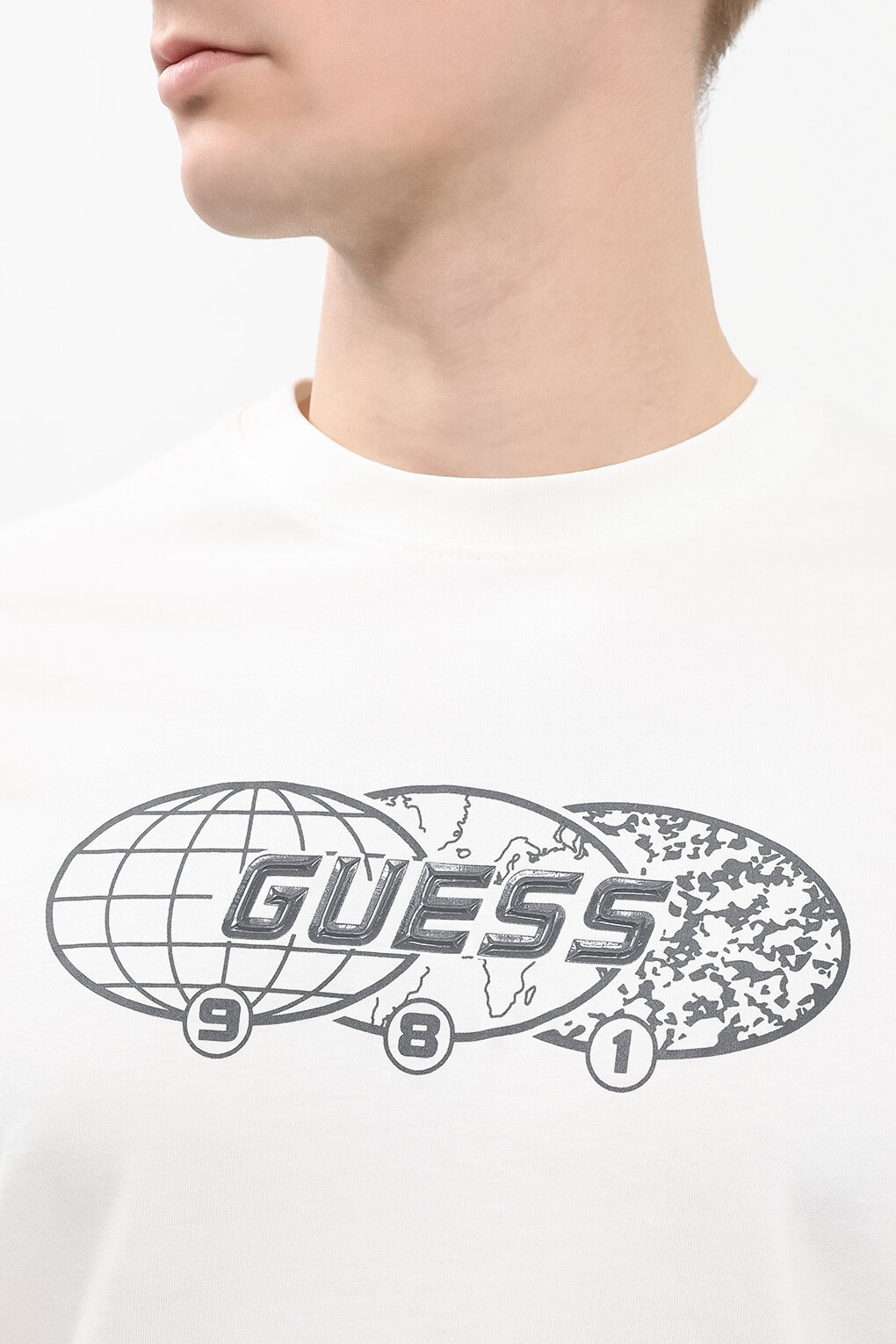 Футболка GUESS, размер XXL, белый — фото 1