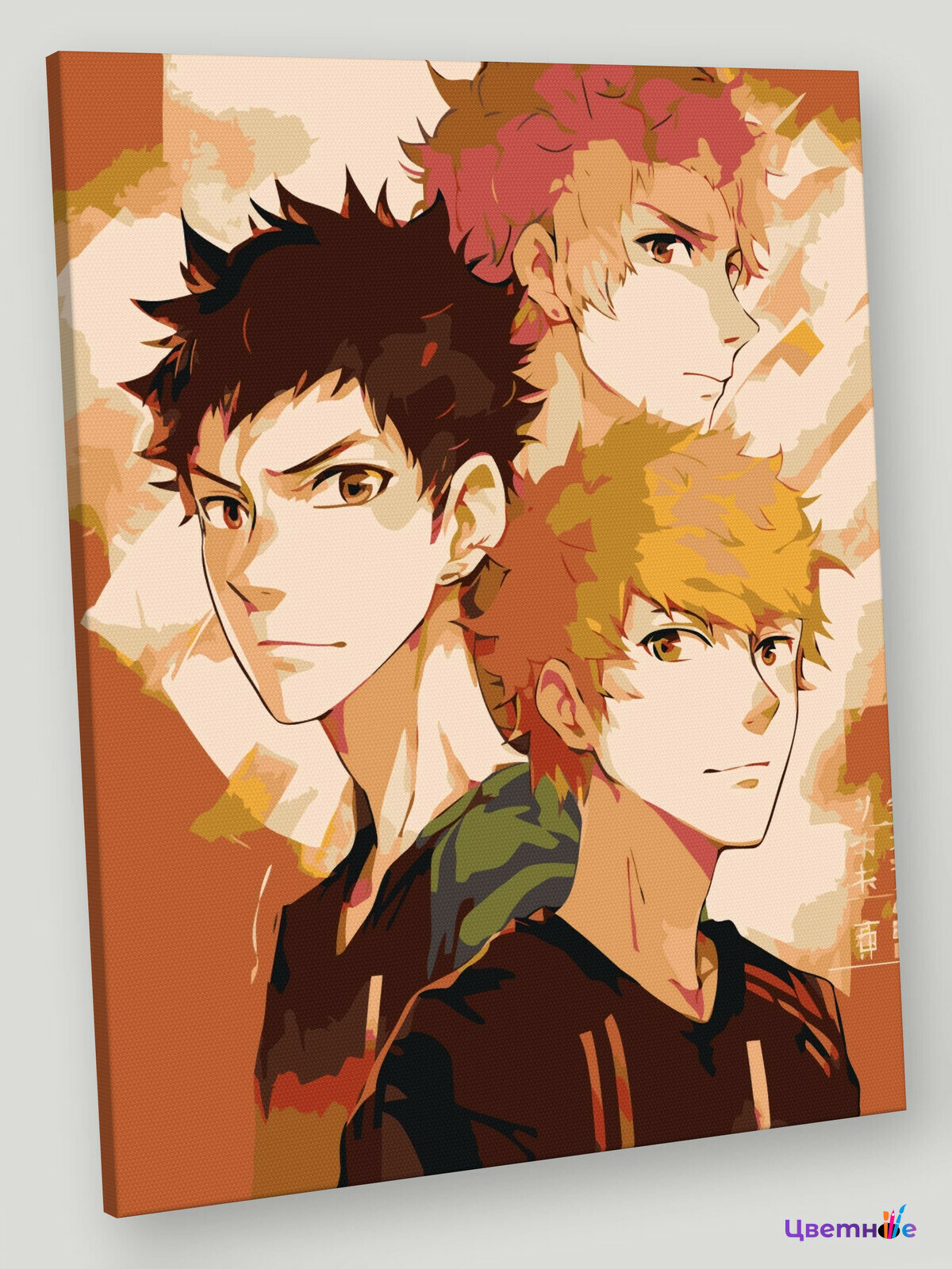 Картина по номерам на холсте с подрамником "Аниме Волейбол Haikyu: Персонажи", Раскраска 40x50 см, Haikyu Аниме