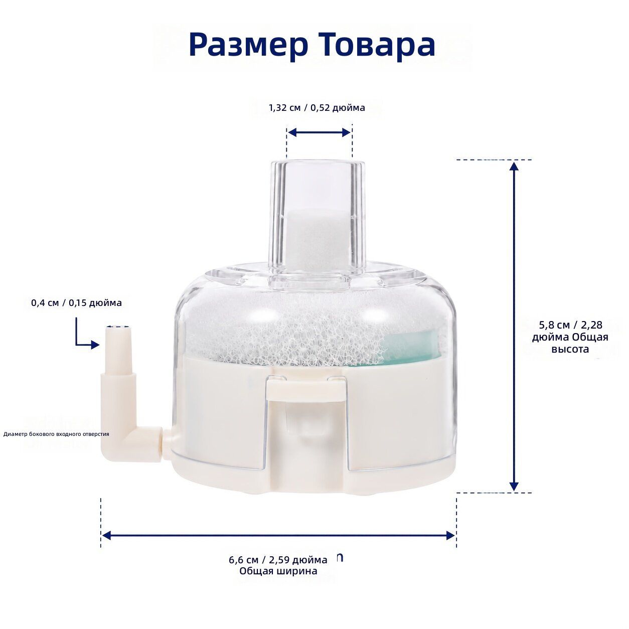 Мини-аквариумный губчатый фильтр, внутренний биофильтр со встроенной губкой и аэролифтом, погружной пузырьковый фильтр для нано-аквариумов до 5 галлонов, для петушков и креветок (воздушный насос не входит в комплект)