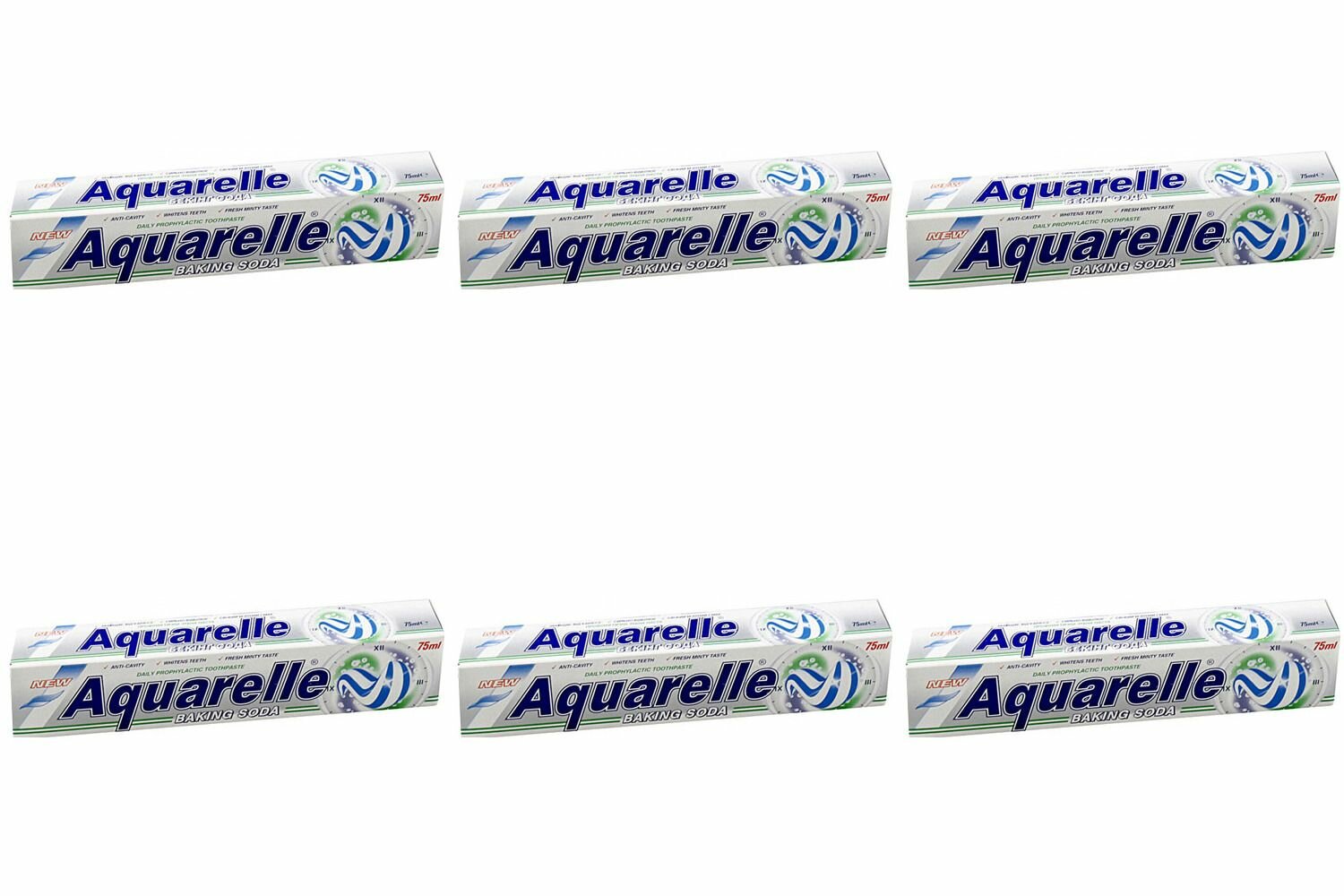 Зубная паста "Aquarelle" Baking Soda - 75 мл, 6 шт