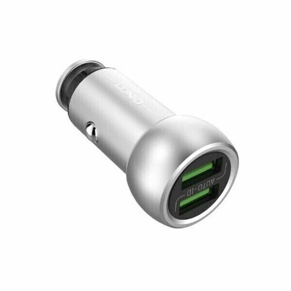 Автомобильное зарядное устройство 5V 3,6A 2 USB F+Cable (Micro)