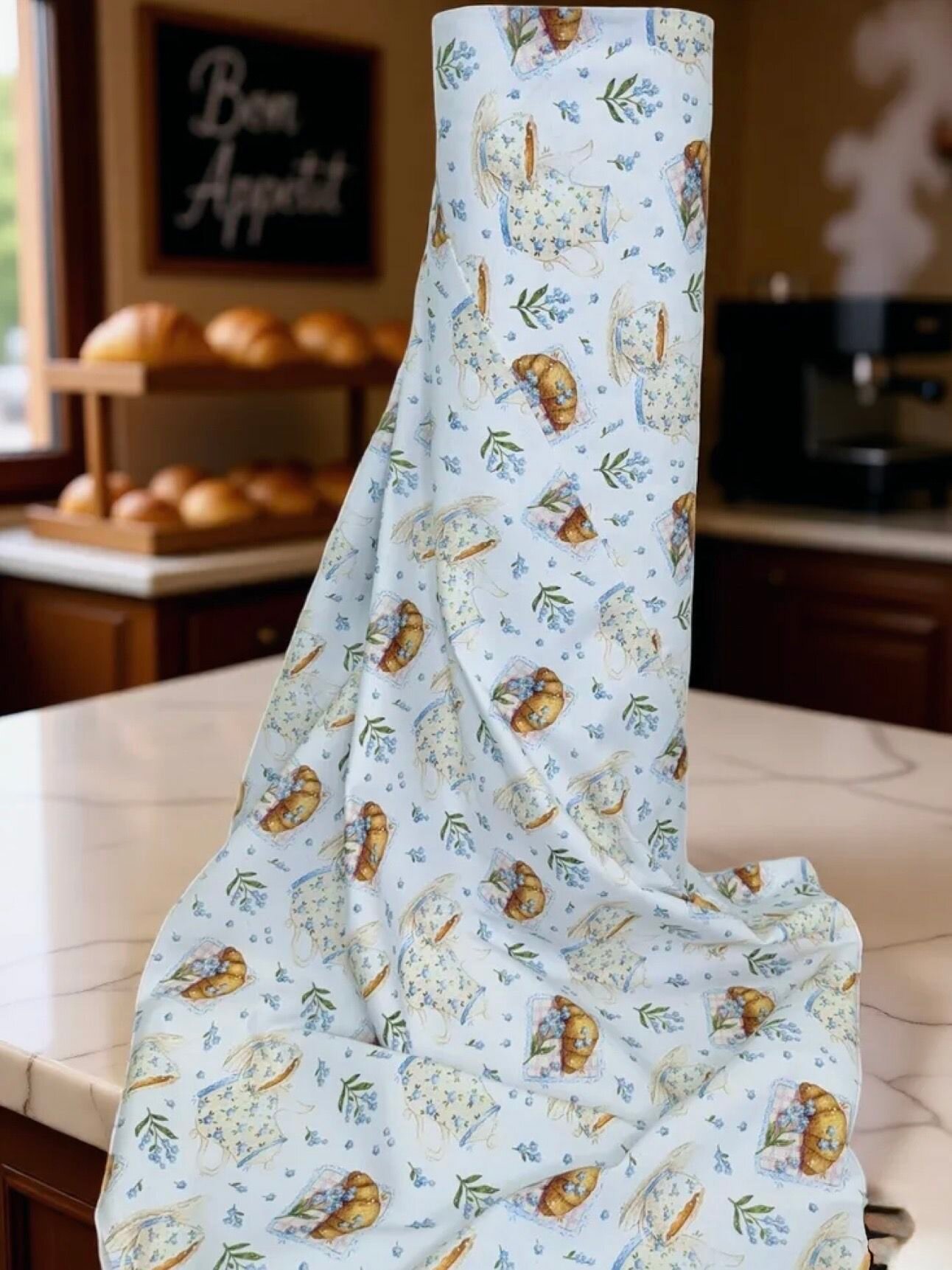 Ткань DUCK водоотталкивающая 200*180 см "Круасаны"