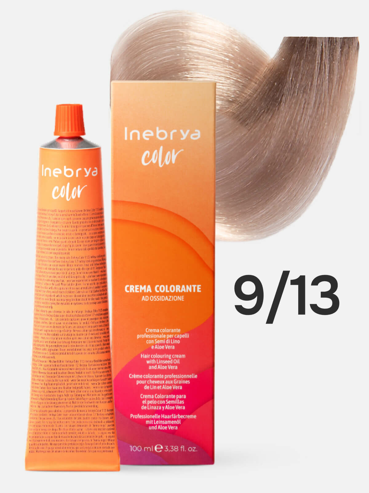 Крем - краска для волос профессиональная Inebrya Color Professional 9/13 Блонд Пепельно-золотистый, 100 мл
