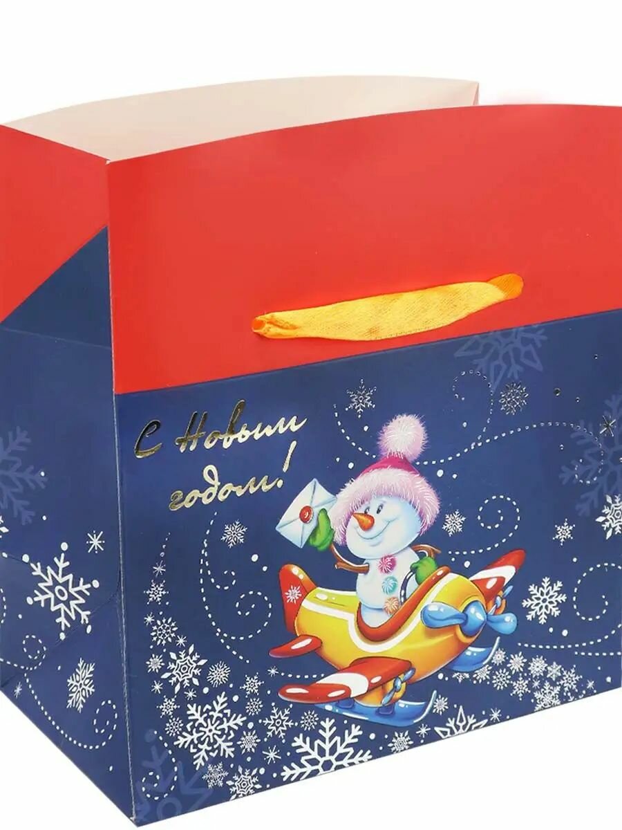 Подарочный пакет-коробка матовый 15*11*9 см.-