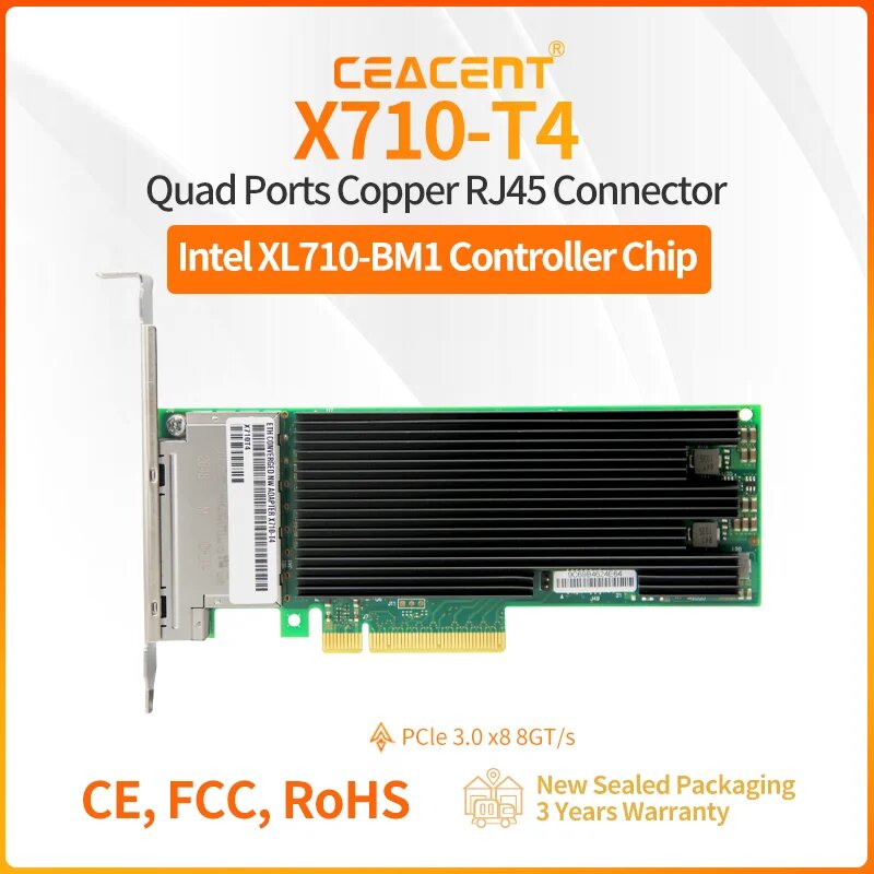 CEACENT X710-T4 сетевая карта 10 Гбит/с