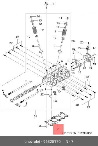 Прокладка Гбц Org (GM/Opel/Chevrolet 96325170)