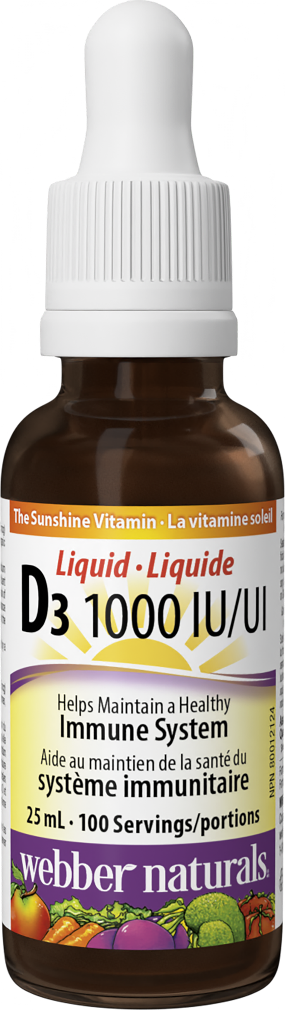 БАД Webber naturals D3 1000 МЕ жидкий жидкость во флаконах25 мл