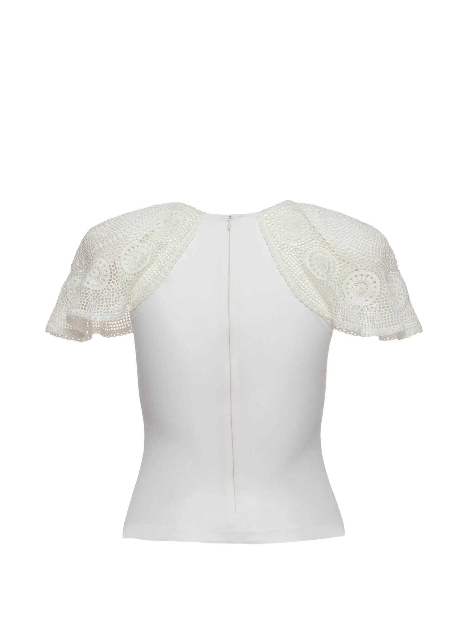 Блуза MAGDA BUTRYM Crochet-sleeve flared blouse, размер 38, белый — фото 1
