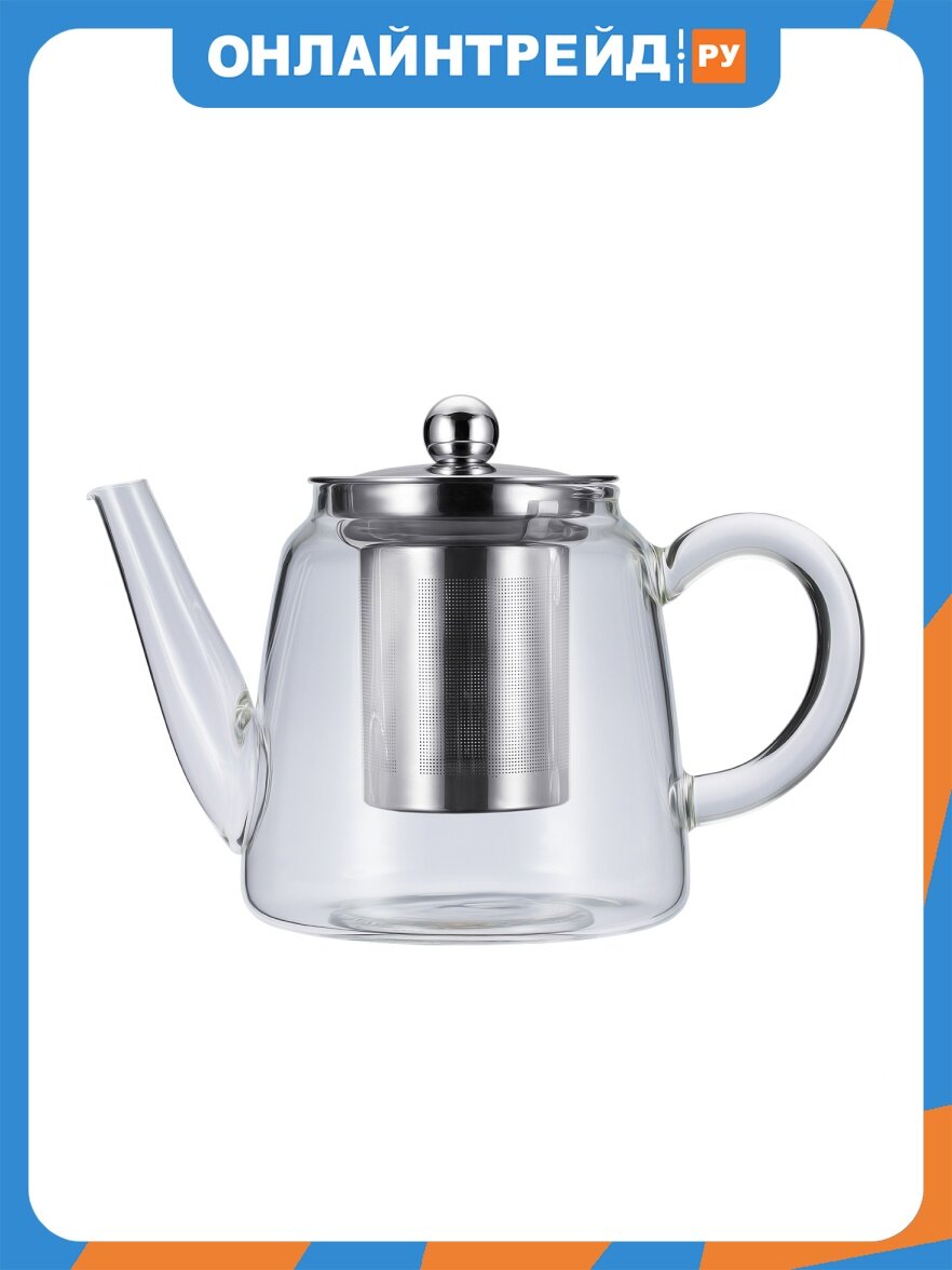 Чайник заварочный Regent Inox Linea FRANCO 0.9 л, c фильтром (66-3017)