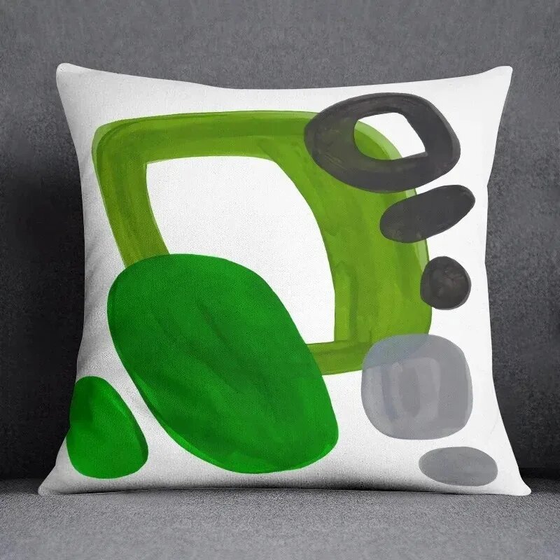 Декоративная наволочка из полиэстера Green Leaf Pattern 40x40 см 50x50cm, 10