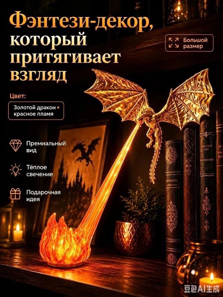 Настольная лампа в стиле фэнтези, атмосферный декор для интерьера, оригинальный подарок