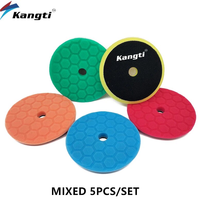 Kangti Комплект полировальных подушечек 5 шт, Mixed