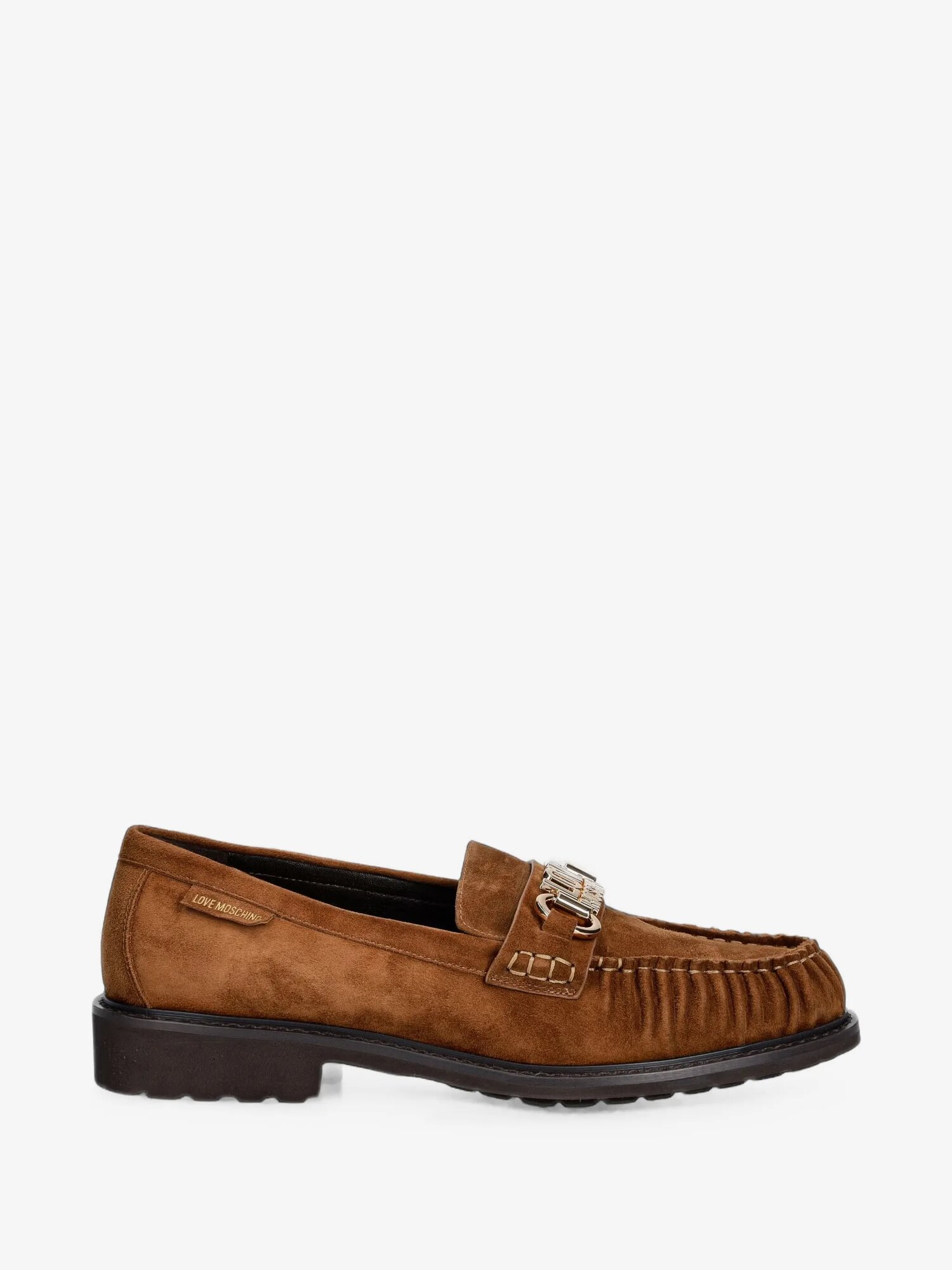 Лоферы LOVE MOSCHINO Logo-plaque pleated loafers