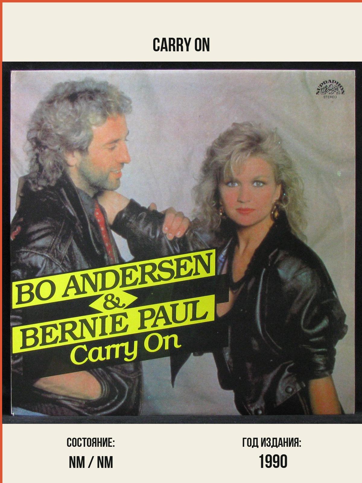 Виниловая пластинка Supraphon Bo Andersen / Bernie Paul – Carry On