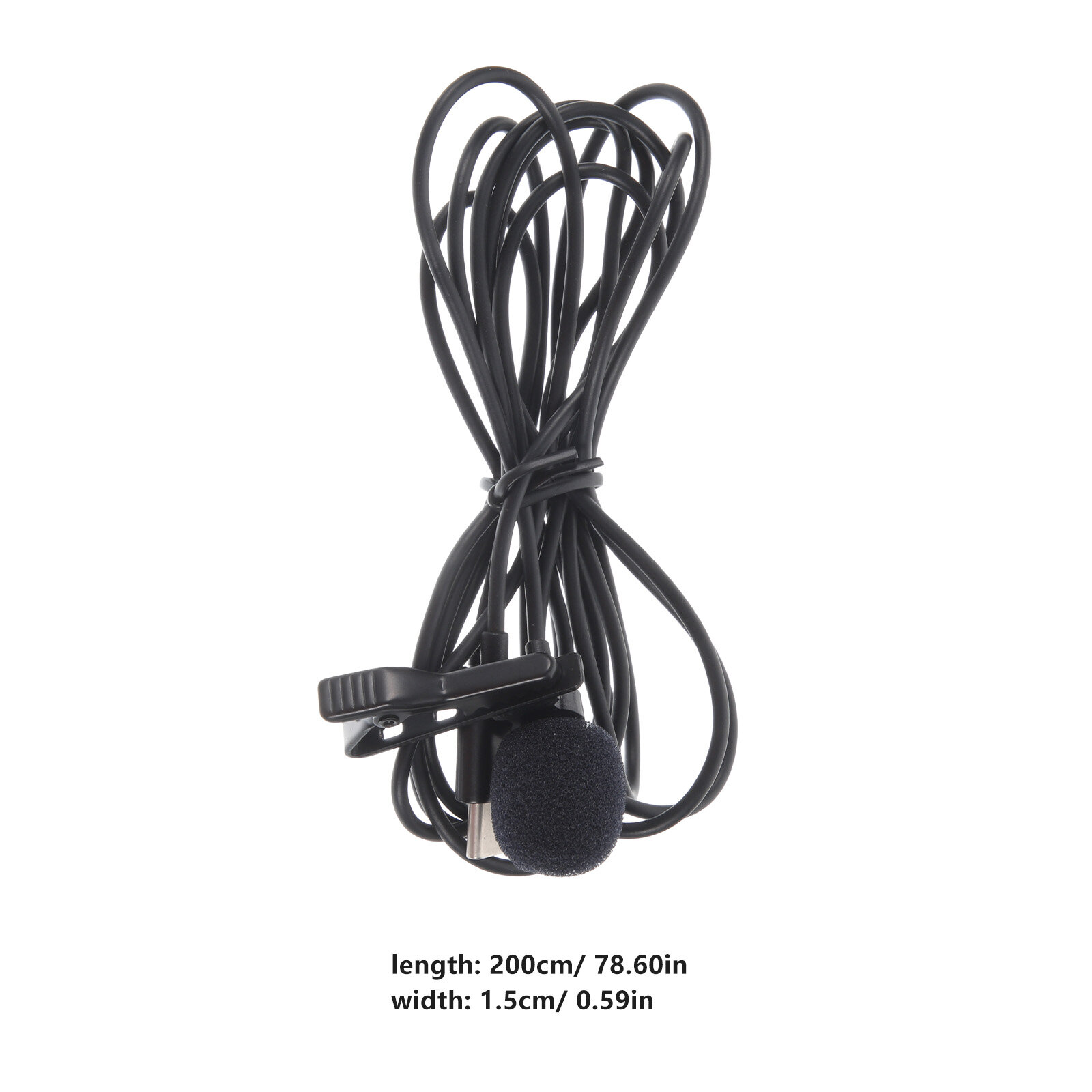 Микрофон На Булавке Для Записи Usb-c Лекции Интервью 200x1 5x1 5cm