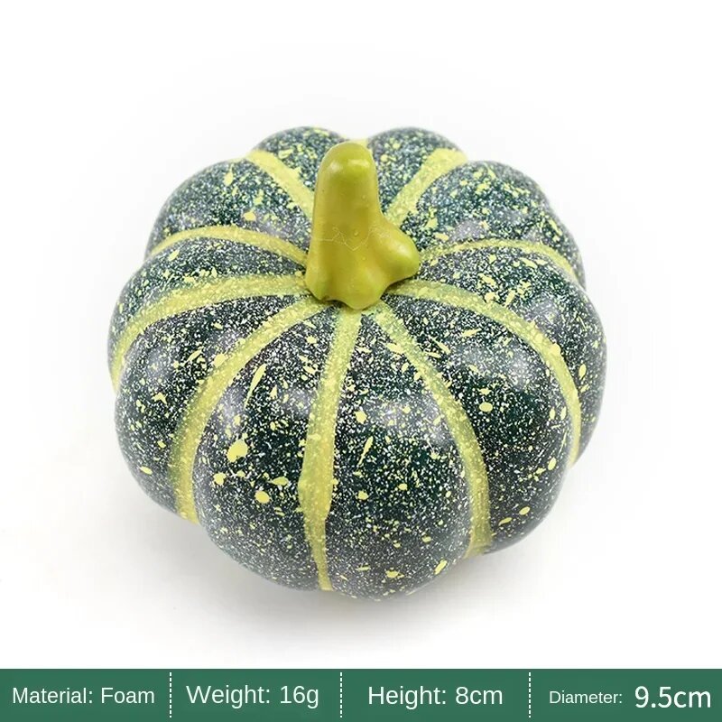 Искусственная тыква мerylover для декора Зеленый, 9.5cm qing nan gua