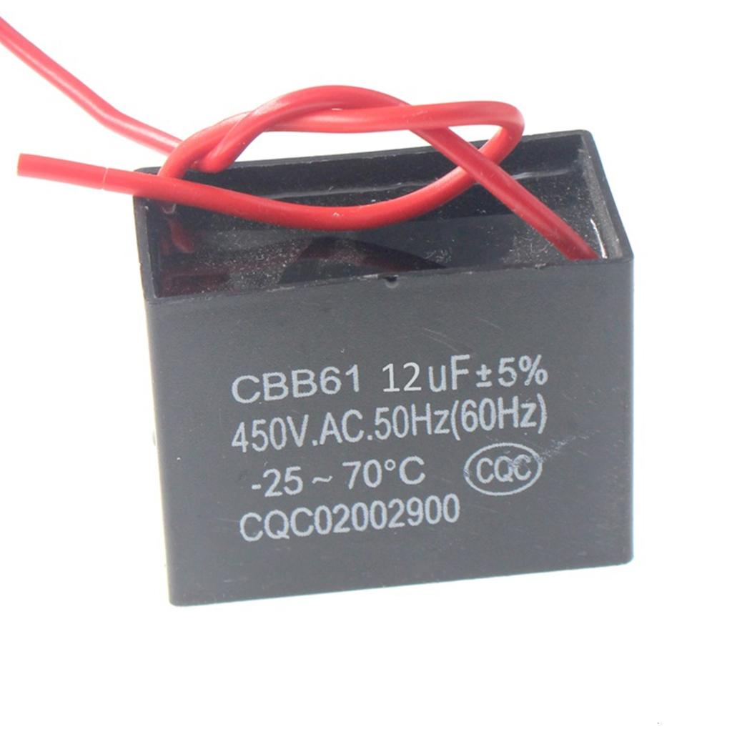 Конденсатор пусковой CBB61 для вентилятора, 12UF