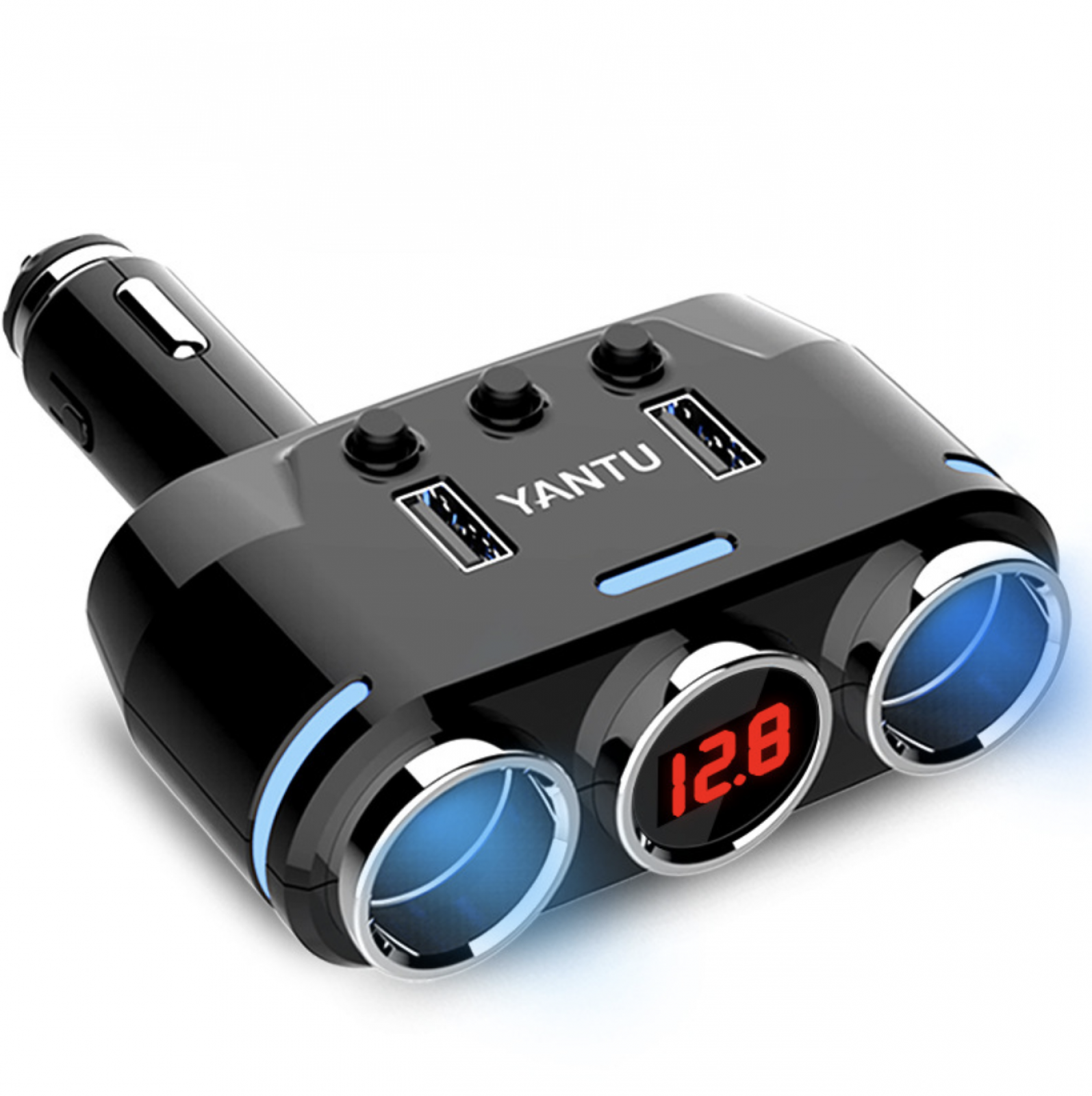 Автомобильное зарядное устройство MyPads A108996 с двумя гнездами прикуривателя и USB 3.0