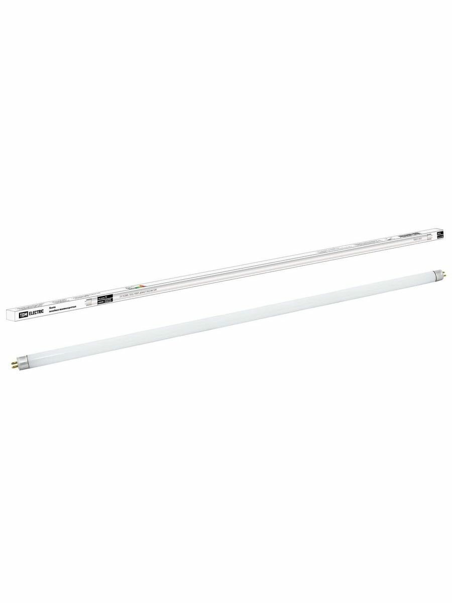 Лампа люминесцентная линейная двухцокольная ЛЛ-16/28Вт, T5/G5, 4000 К, длина 1163,2мм TDM