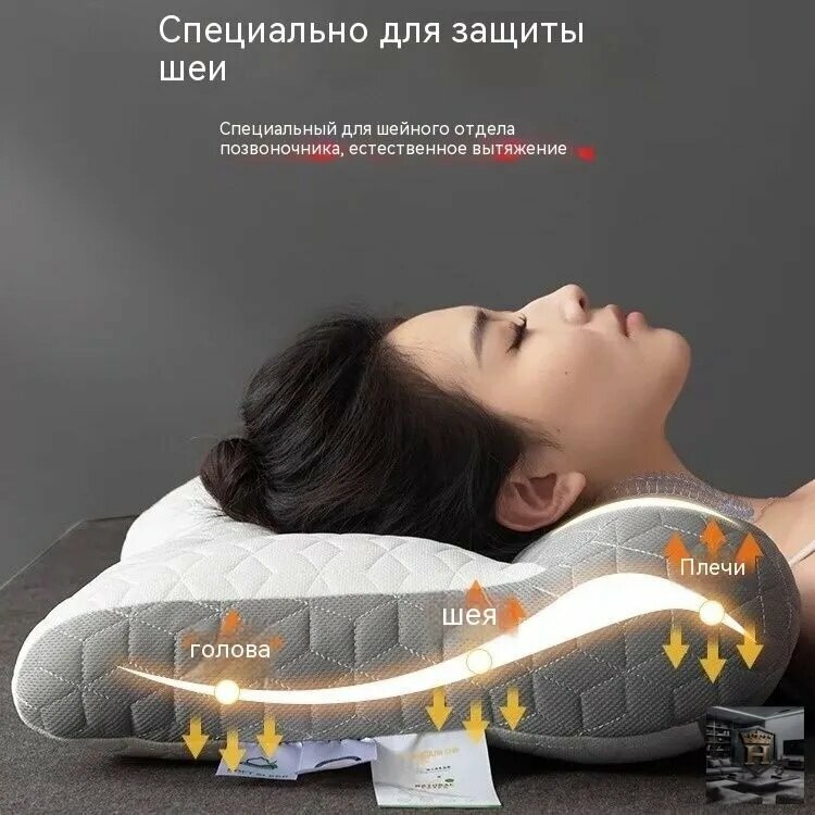 Подушка для беременных и кормящих 45x70 см, Ультрамягкая жесткость, Латекс, Полиэстер
