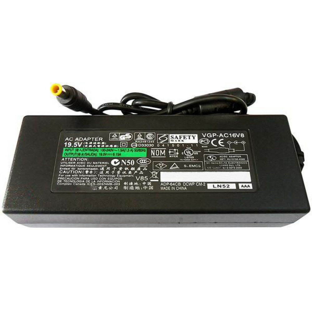 Зарядка для ноутбука Sony 19.5V 6.15A 120W 6.5x4.4 (PCGA-AC19V7), HC/OEM