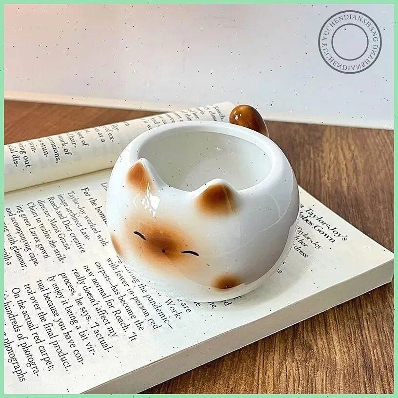 Кружка керамическая "Котик" 210 мл, 1 шт, Фаянс, Белый, Китай